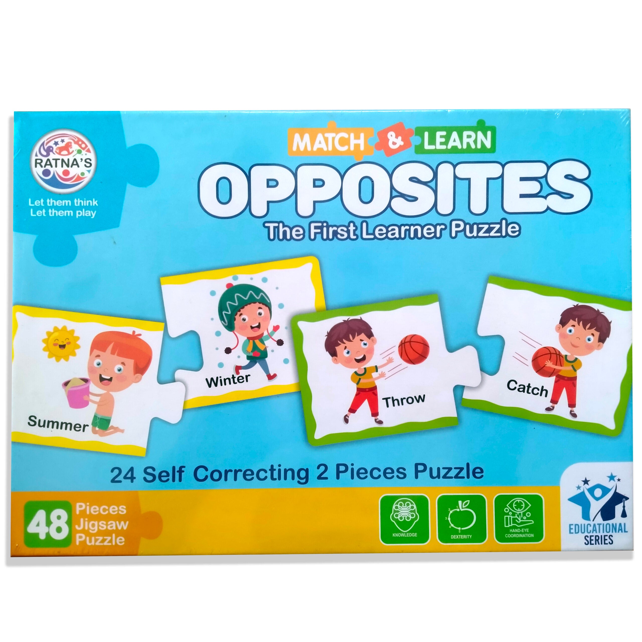 Match&learn opposites the first learner puzzle with 48pieces jigsaw pu ...