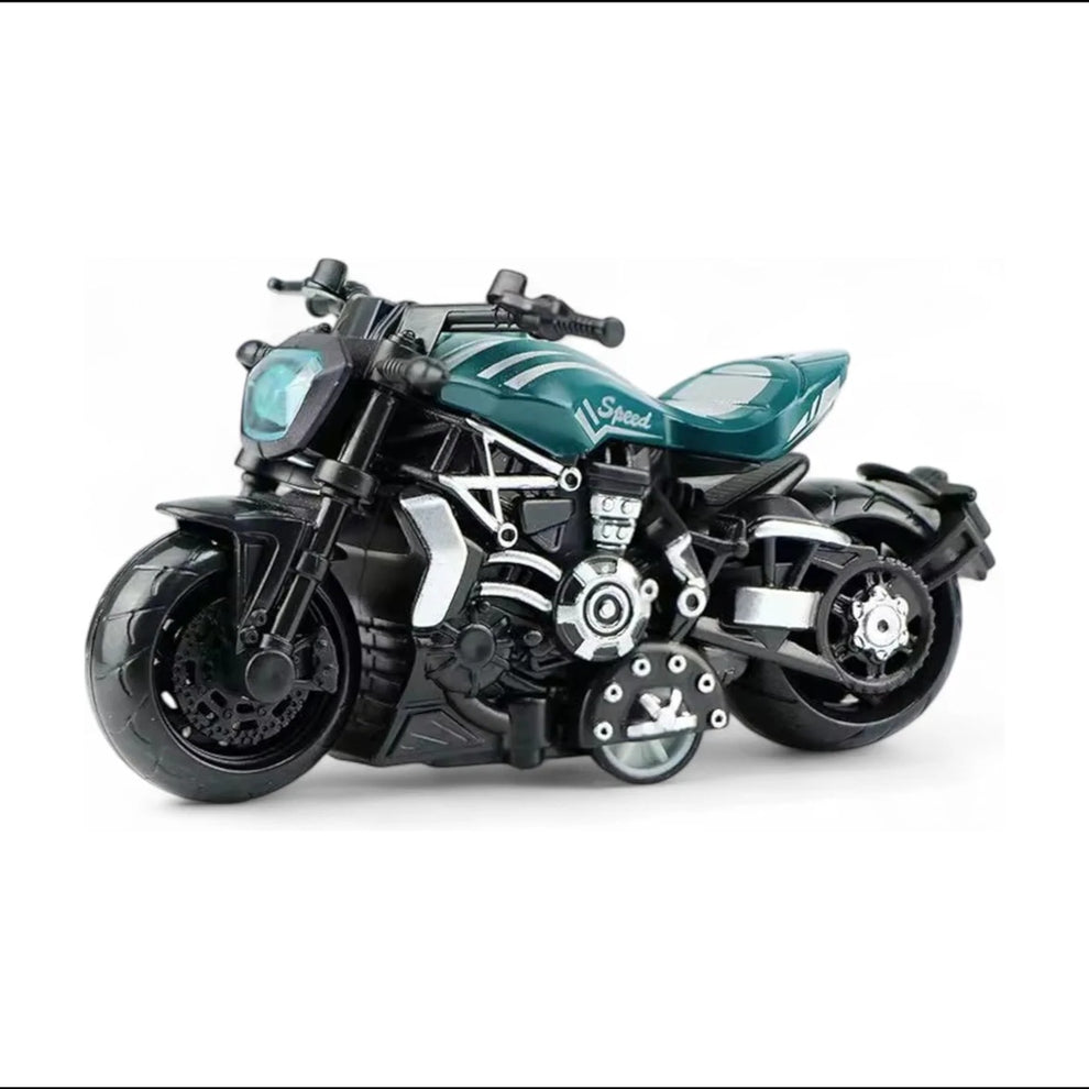Die-Cast Motorcycles Toy Set – 1 Pcs Metal Bike Models with Pullback A ...