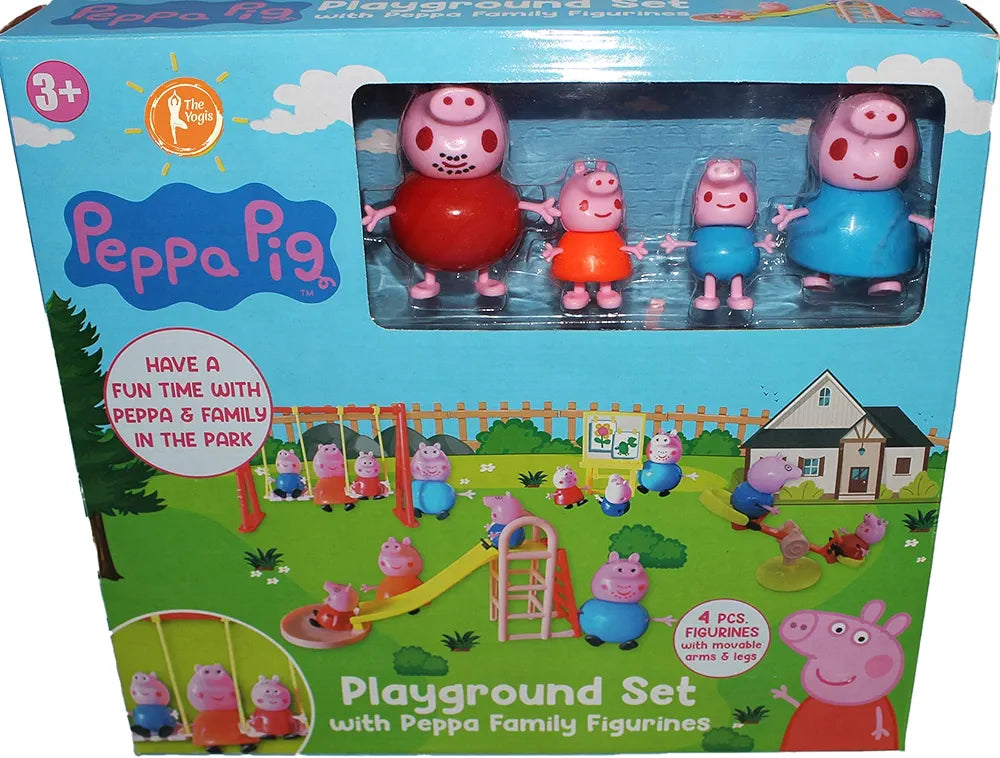 Pepp'a Pig's Family Playground Park Set with Pig Family Figures, Slide ...