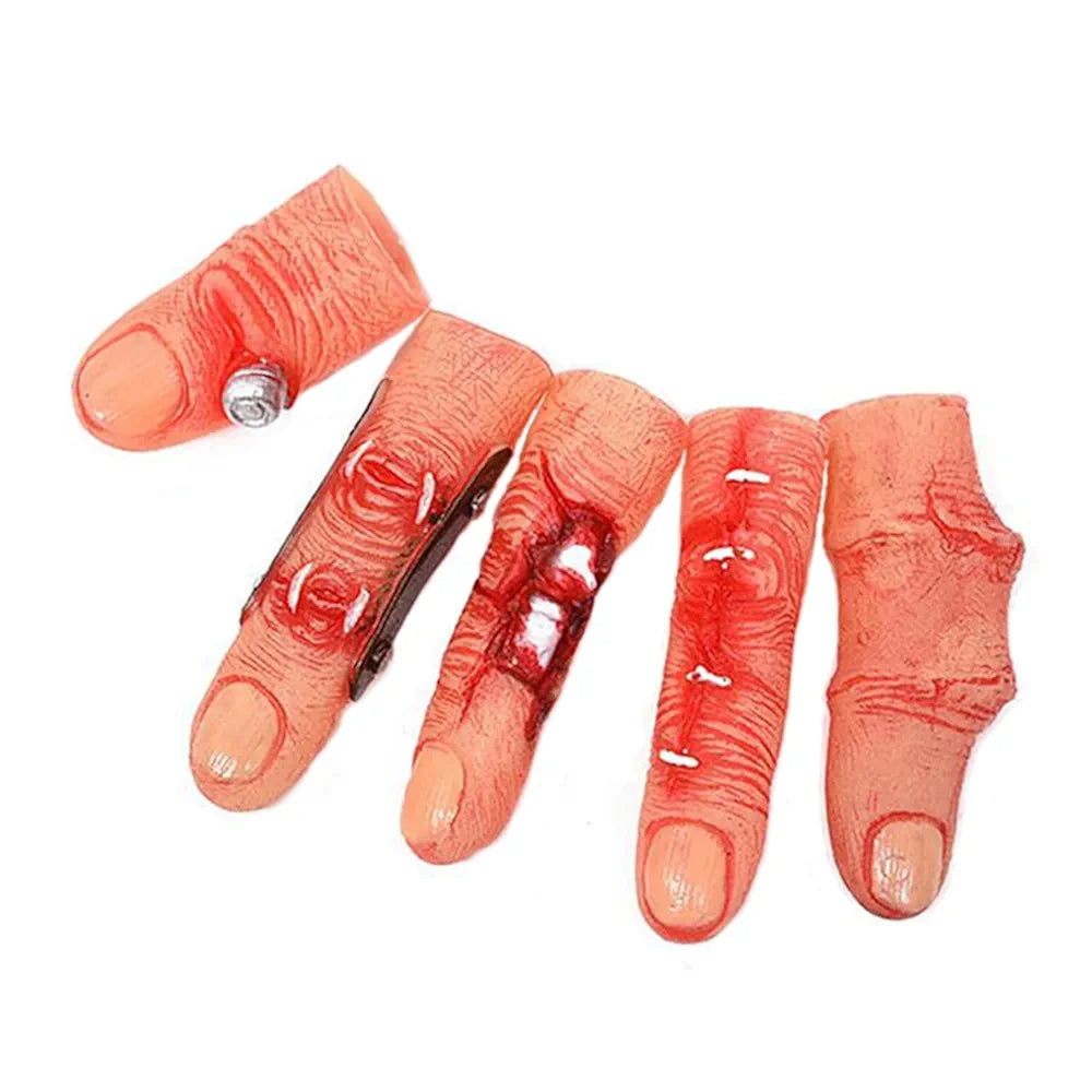 Halloween Bloody Fingers,Scary Body Parts Fingers Realistic Severed Fi ...